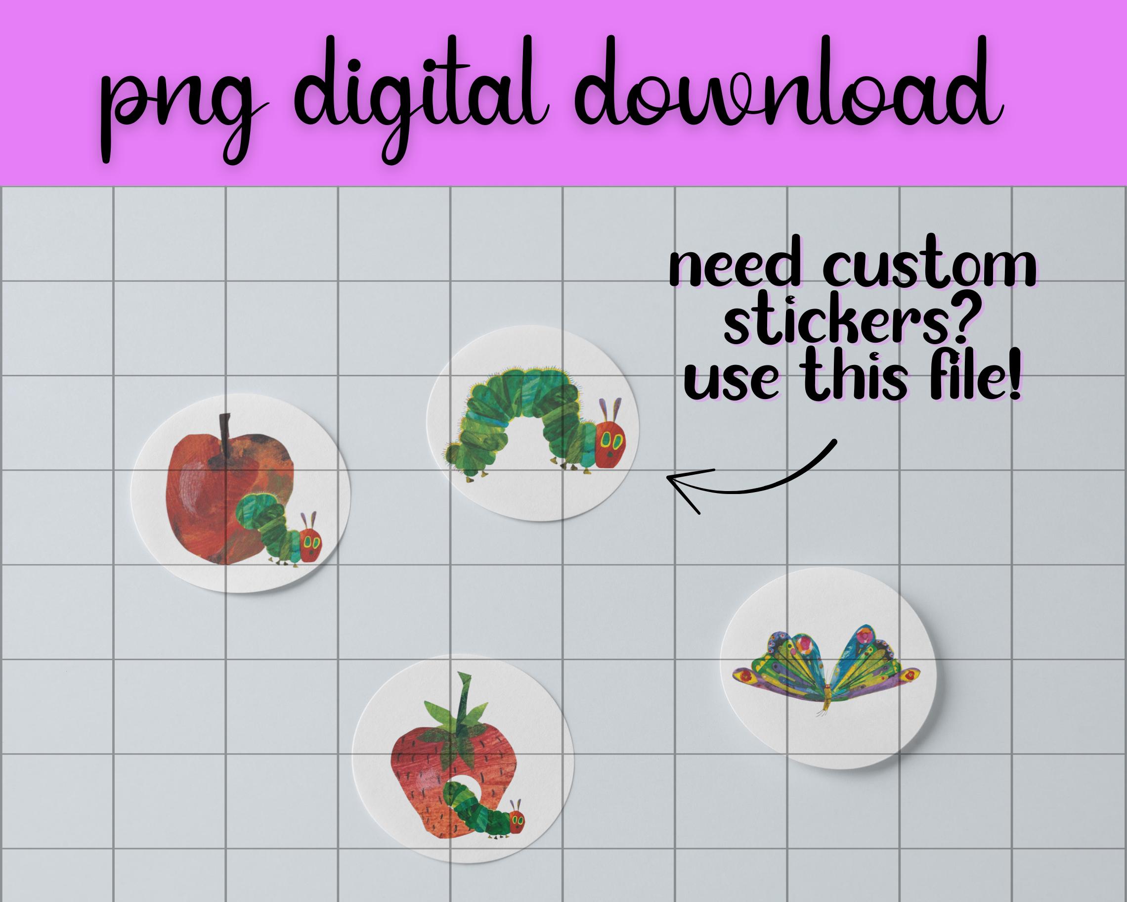 The Very Hungry Caterpillar Clip Art Set | Transparent PNG Digital ...