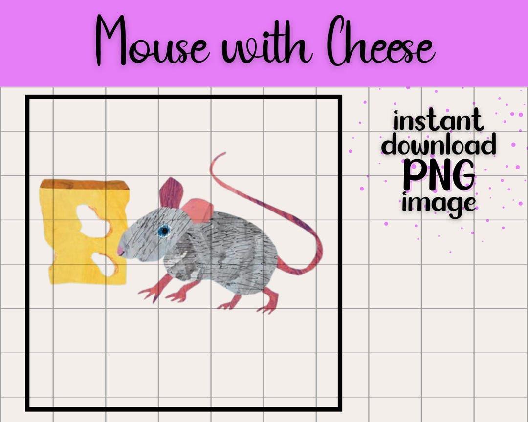 Mouse With Cheese Eric Carle Transparent PNG Digital Download Preschool ...