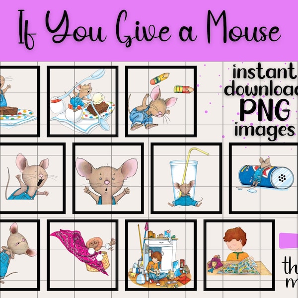 If You Give Mouse a Cookie Clipart - Etsy If You Give Mouse a Cookie Clipart - Etsy