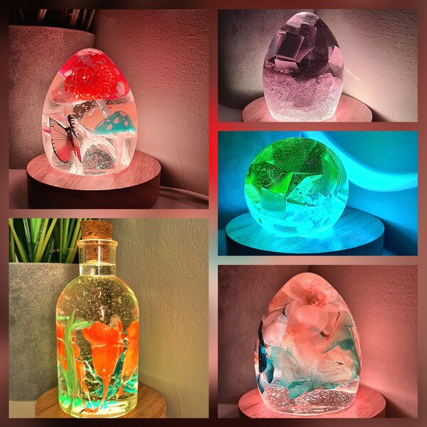 Resin Lamp - Etsy UK