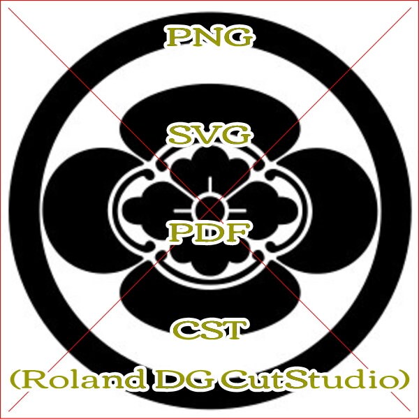 KAMON Maruni-mokkou Japan Okita Souji Meiji Samurai Pdf/svg/png/cst roland DG Cutstudio Download ...
