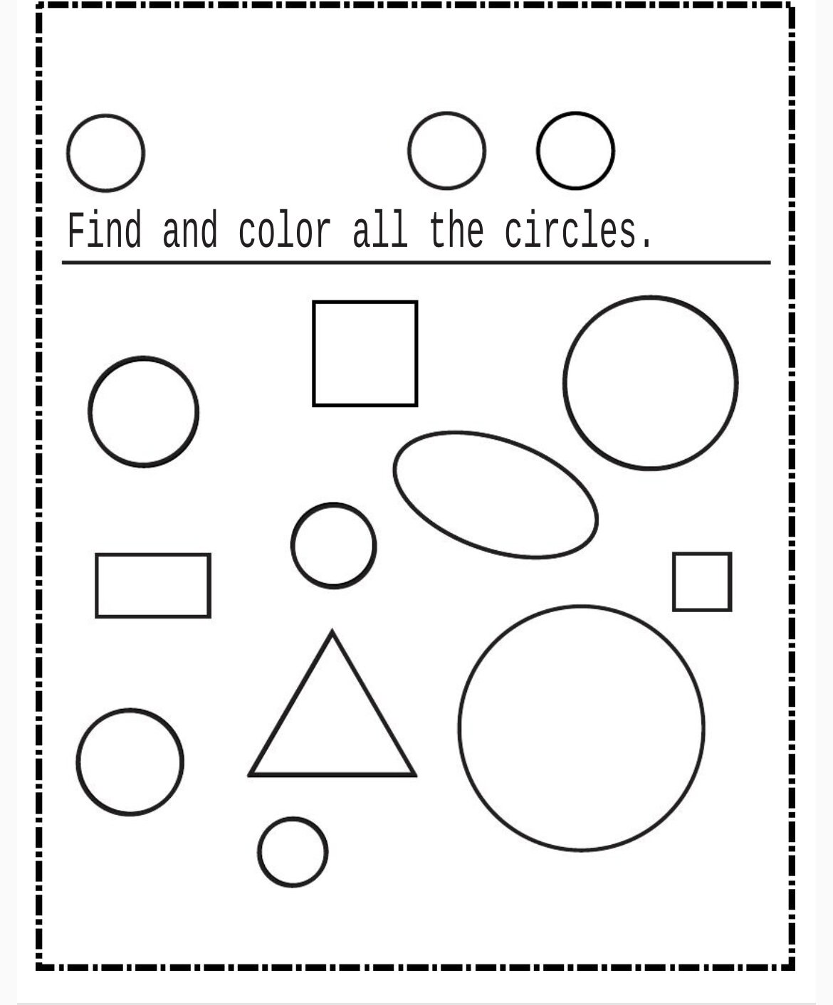 Digital Tracing Worksheet Shapes - Etsy