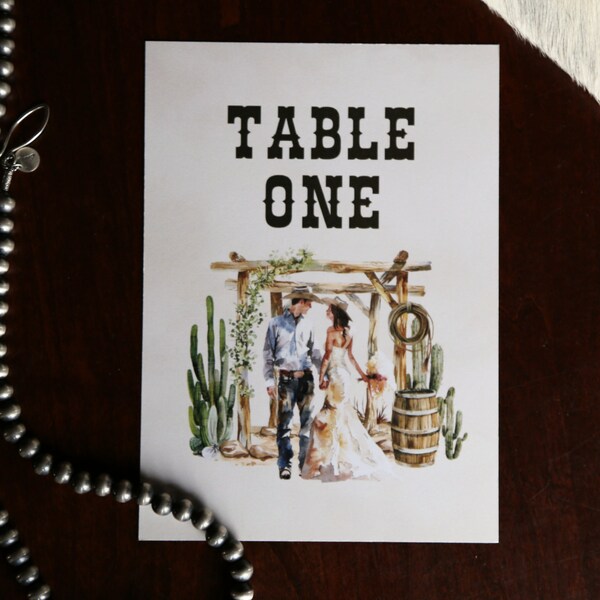 Western Table Number - Etsy