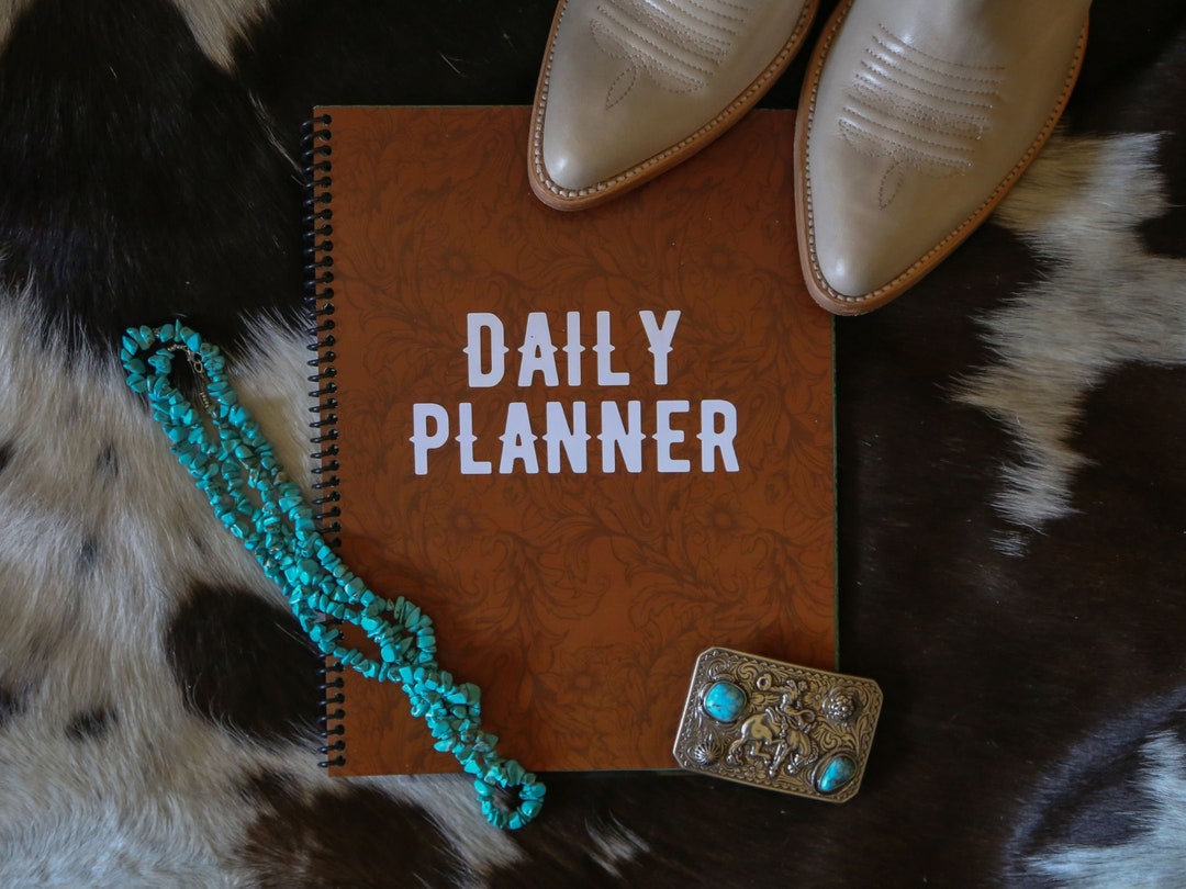 Western Daily/monthly Planner | Cowgirl Calendar Planner Journal - Etsy
