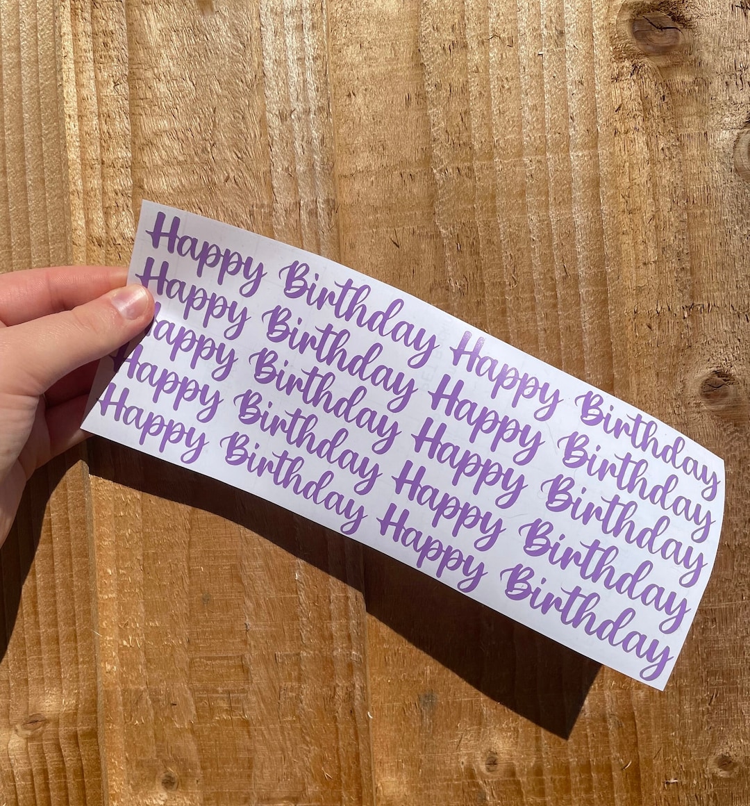 Happy Birthday Decals 10 Stickers Decals Card Making - Etsy
