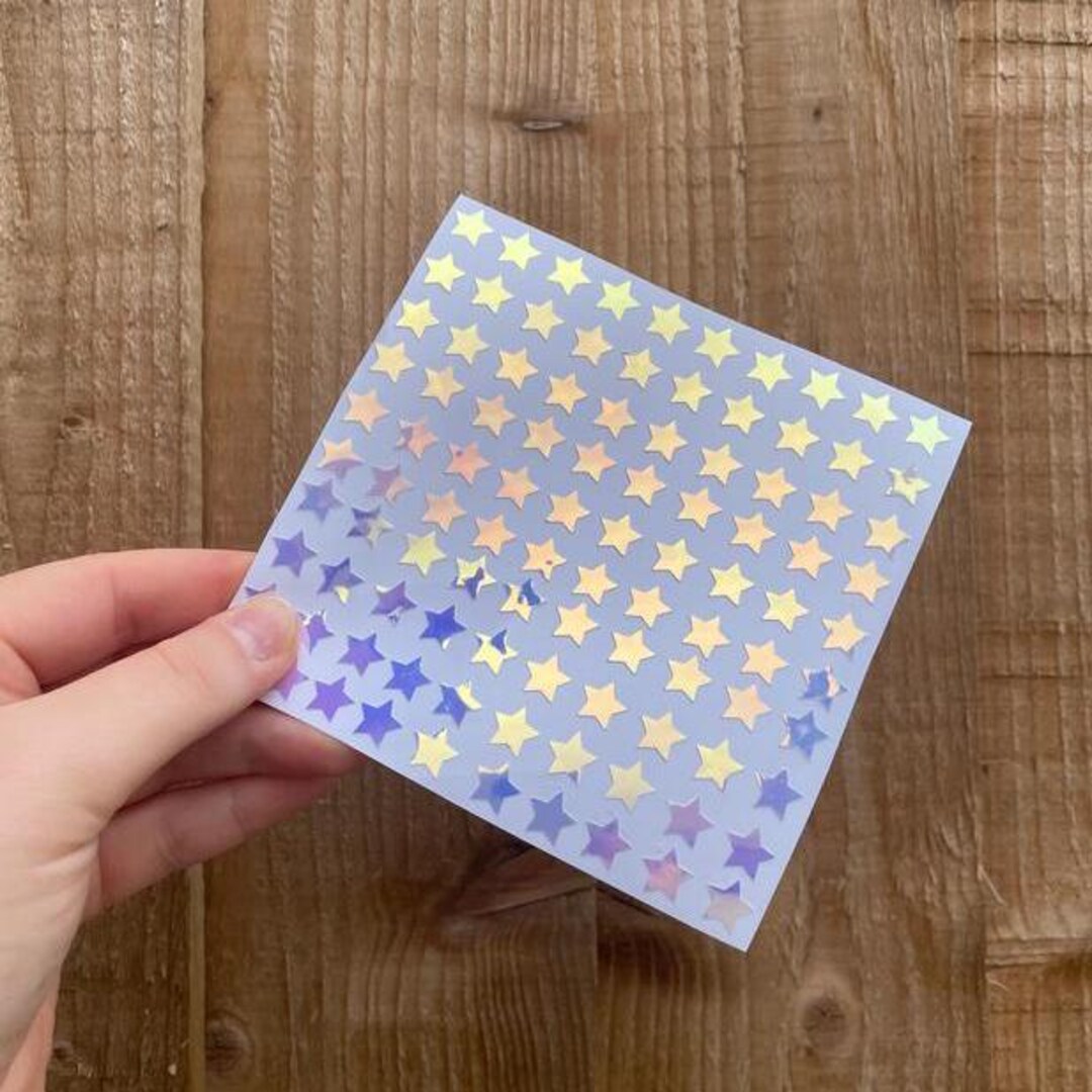 Holographic Star Sheet Decals Stickers 100 Stars per Sheet Classroom ...