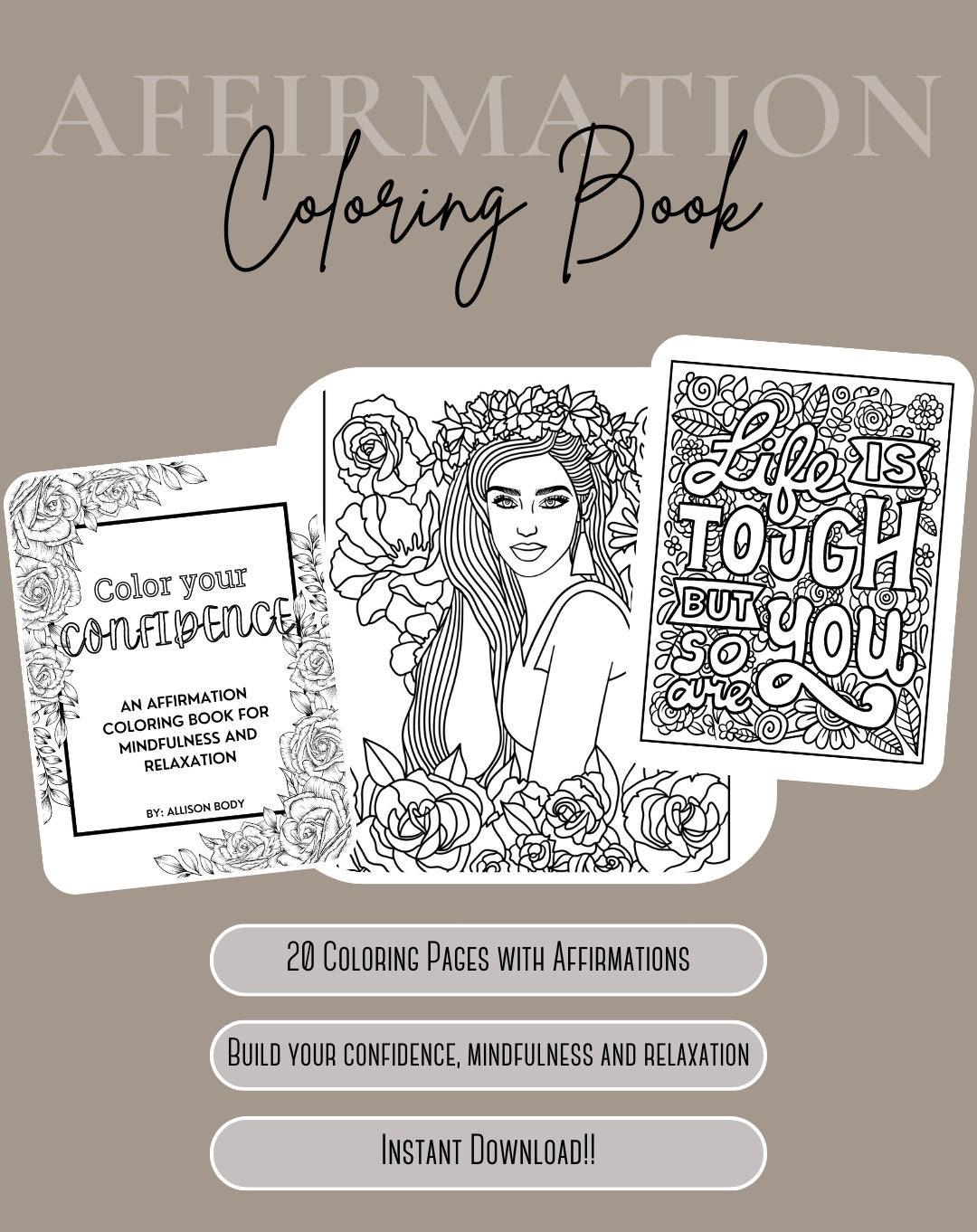 Color Your Confidence: an Affirmation Coloring Book for Mindfulness and ...