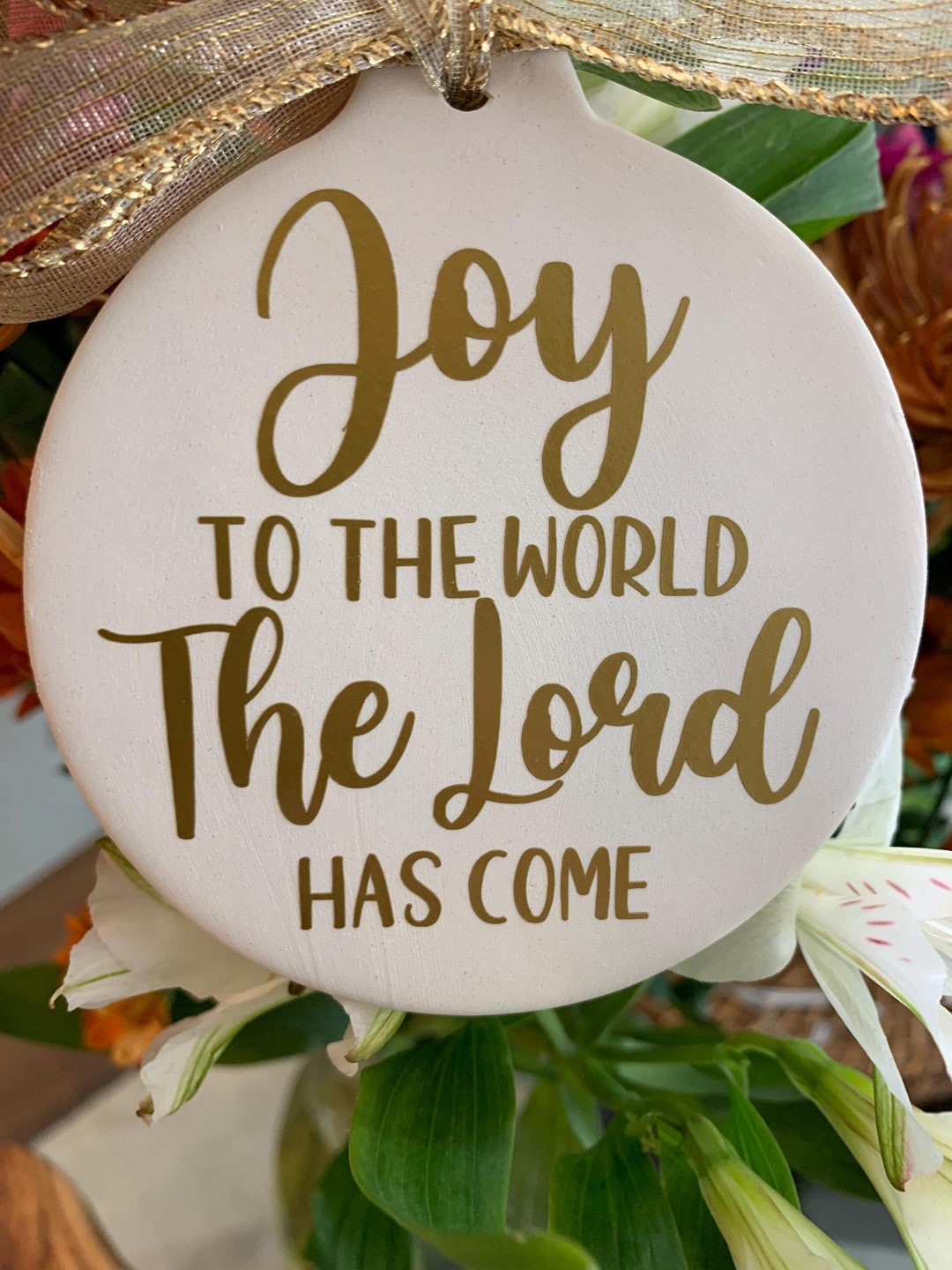 Joy to the World Christmas Ornament - Handmade Christian Gift for a ...