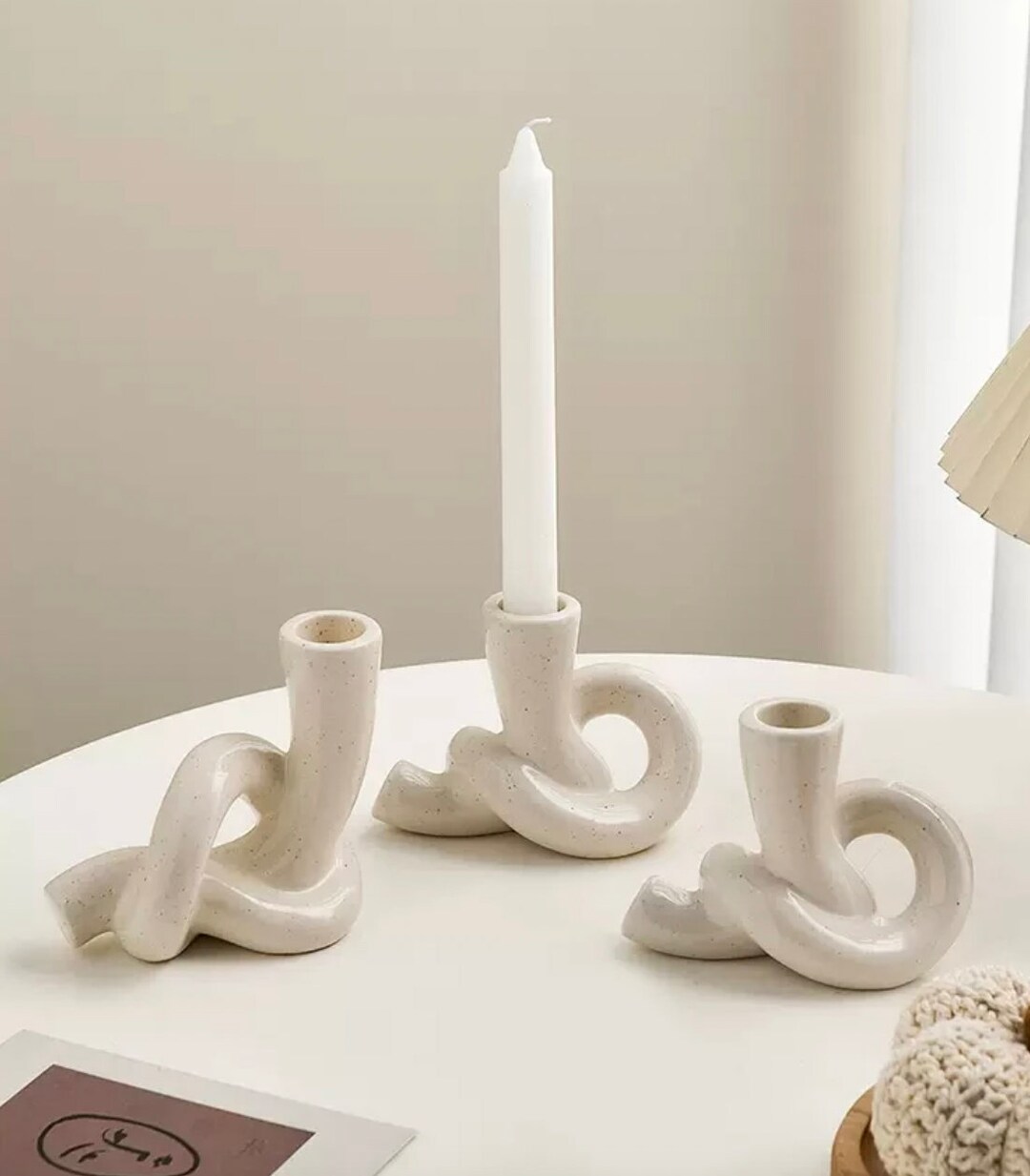Decorative Chic Ceramic Candle Holders Home Decor - Etsy