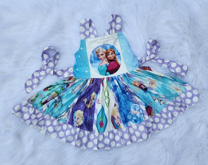 Frozen Dress-disney Dress-elsa and Anna Dress-disney Birthday Gift ...