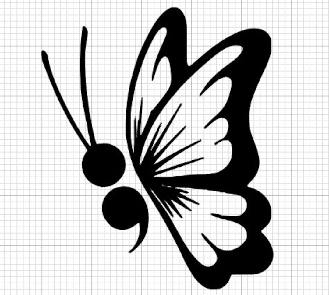 Semicolon Butterfly - Etsy