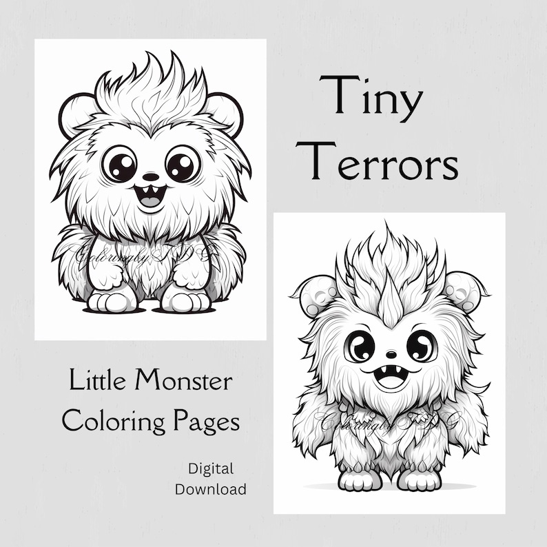Tiny Terrors: A Little Monster Coloring Book - Etsy