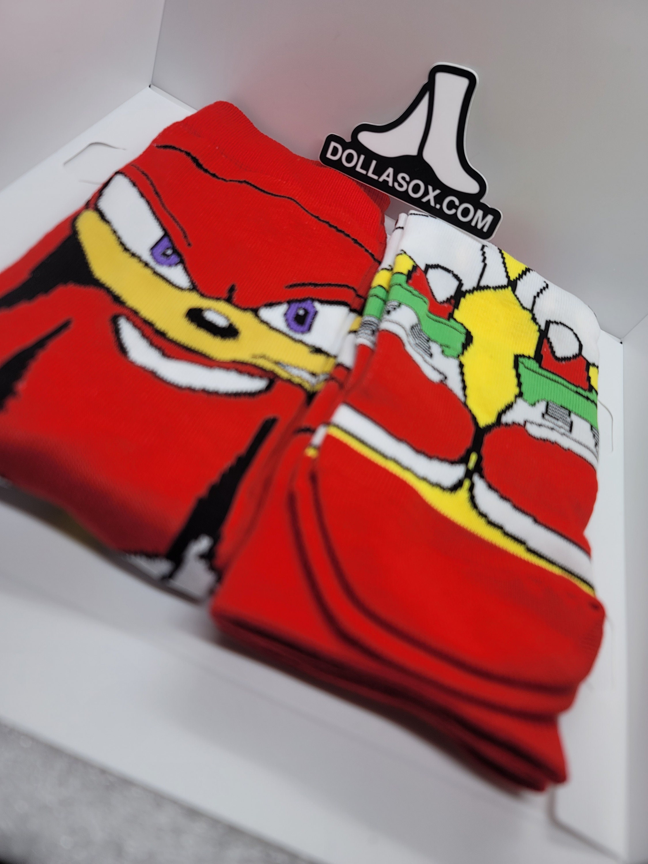 90s Cartoon Socks Sonic and Knuckles - Etsy