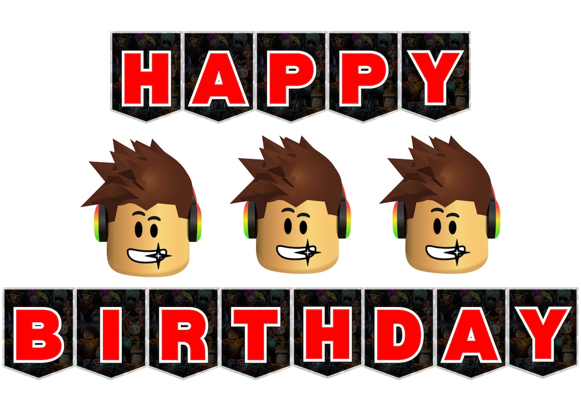 Roblox Party Label Editable Template, Roblox Theme Party Labels, Roblox ...