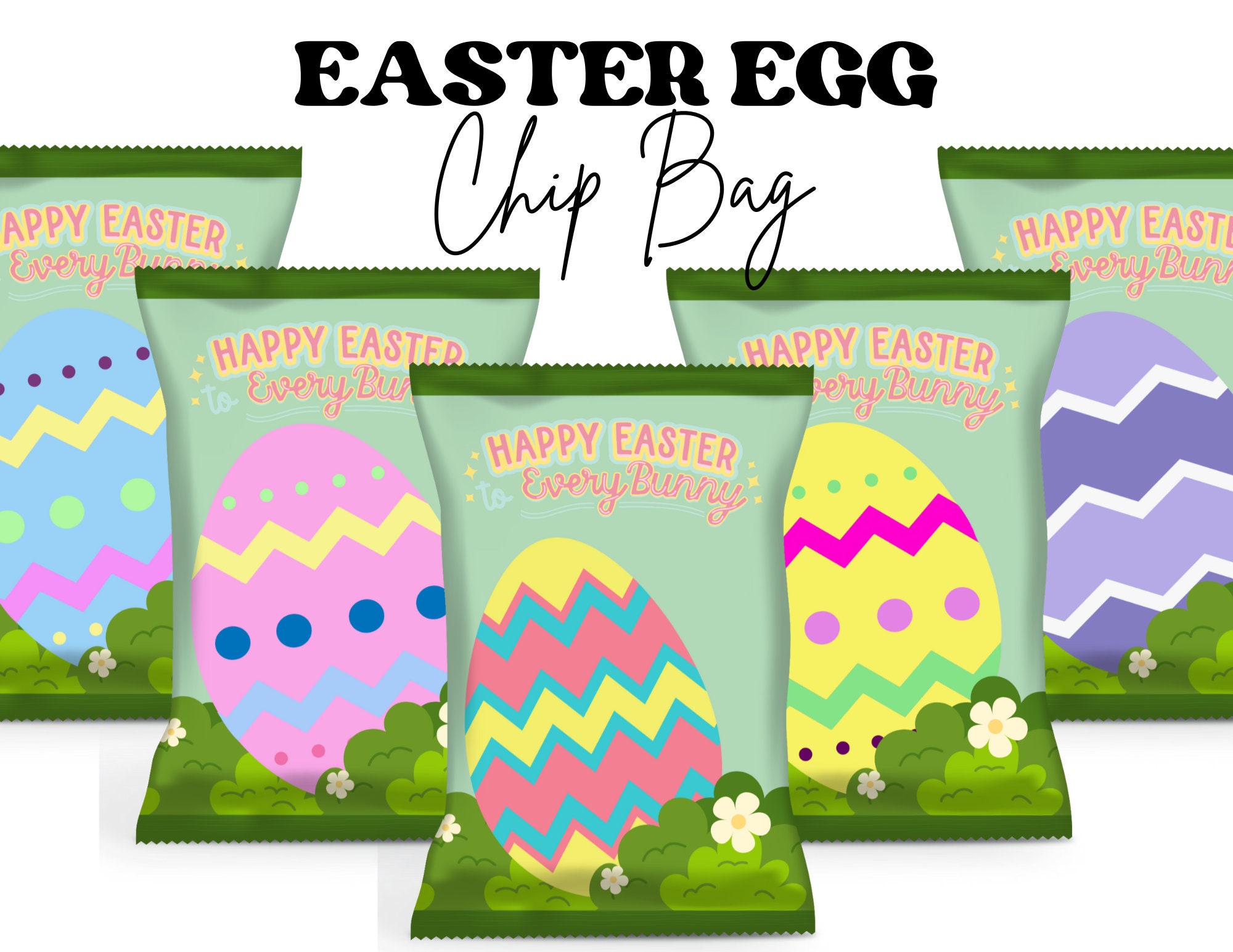 Easter Egg Chip Bag Editable Template, Easter Chip Bag, Easter Chip Bag ...