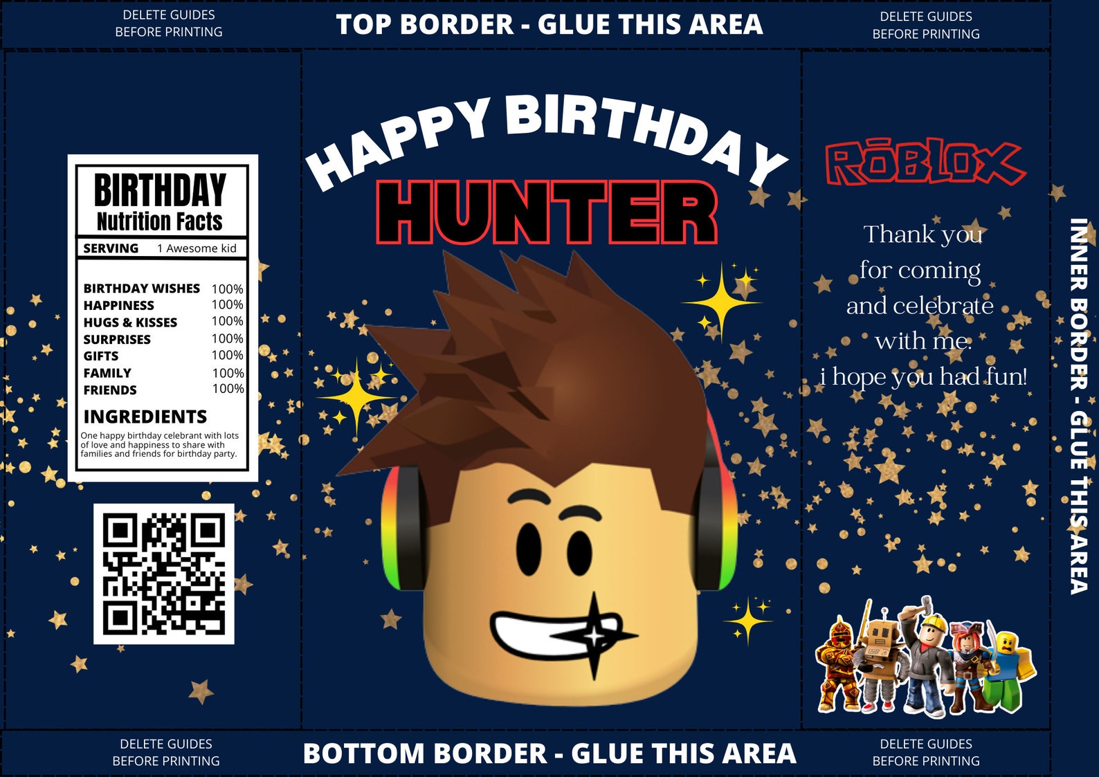 Roblox Editable Chip Bag and Water Label, Roblox Chip Bag, Roblox Theme ...