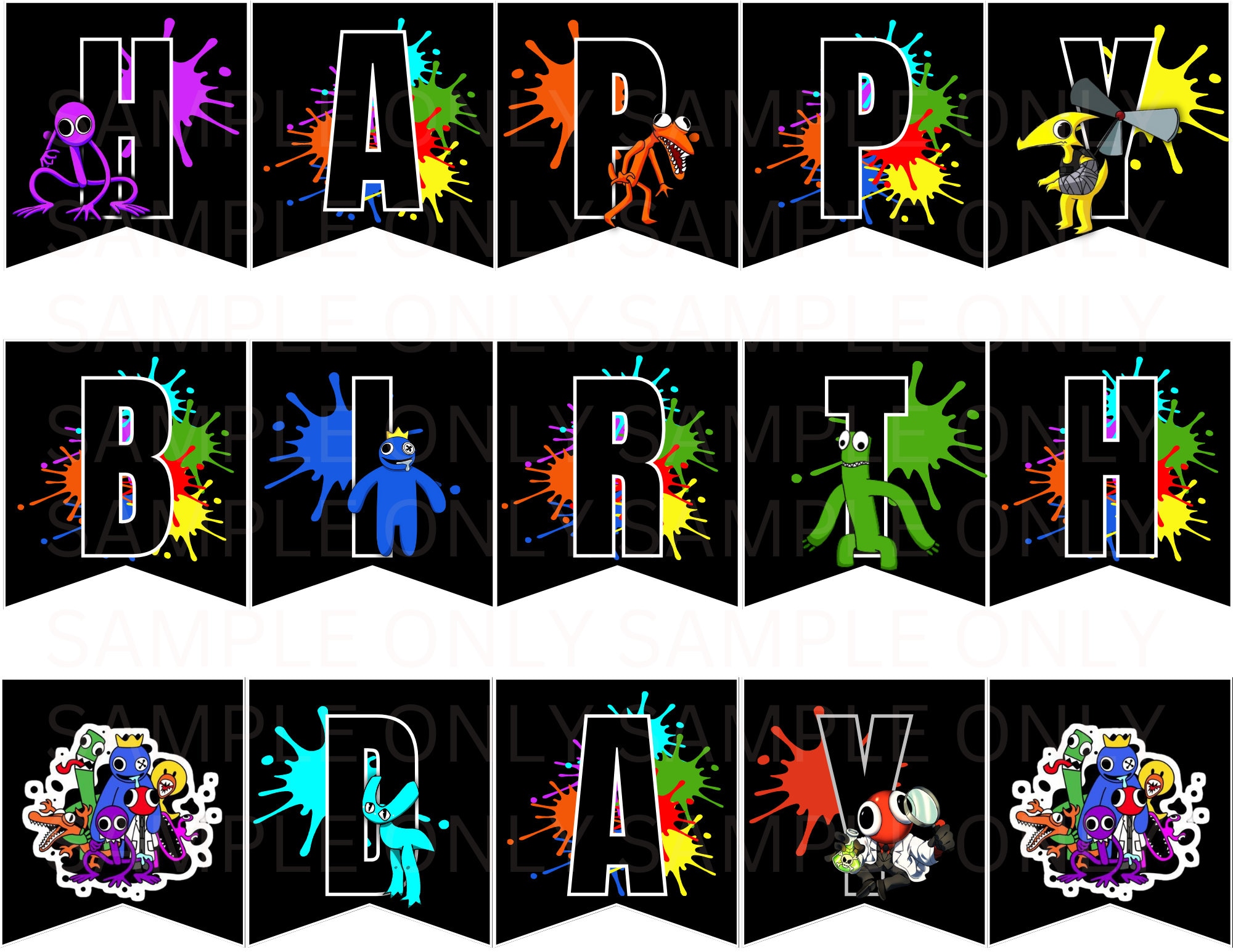 Rainbow Friends Party Bundles Rainbow Friends Rainbow - Etsy