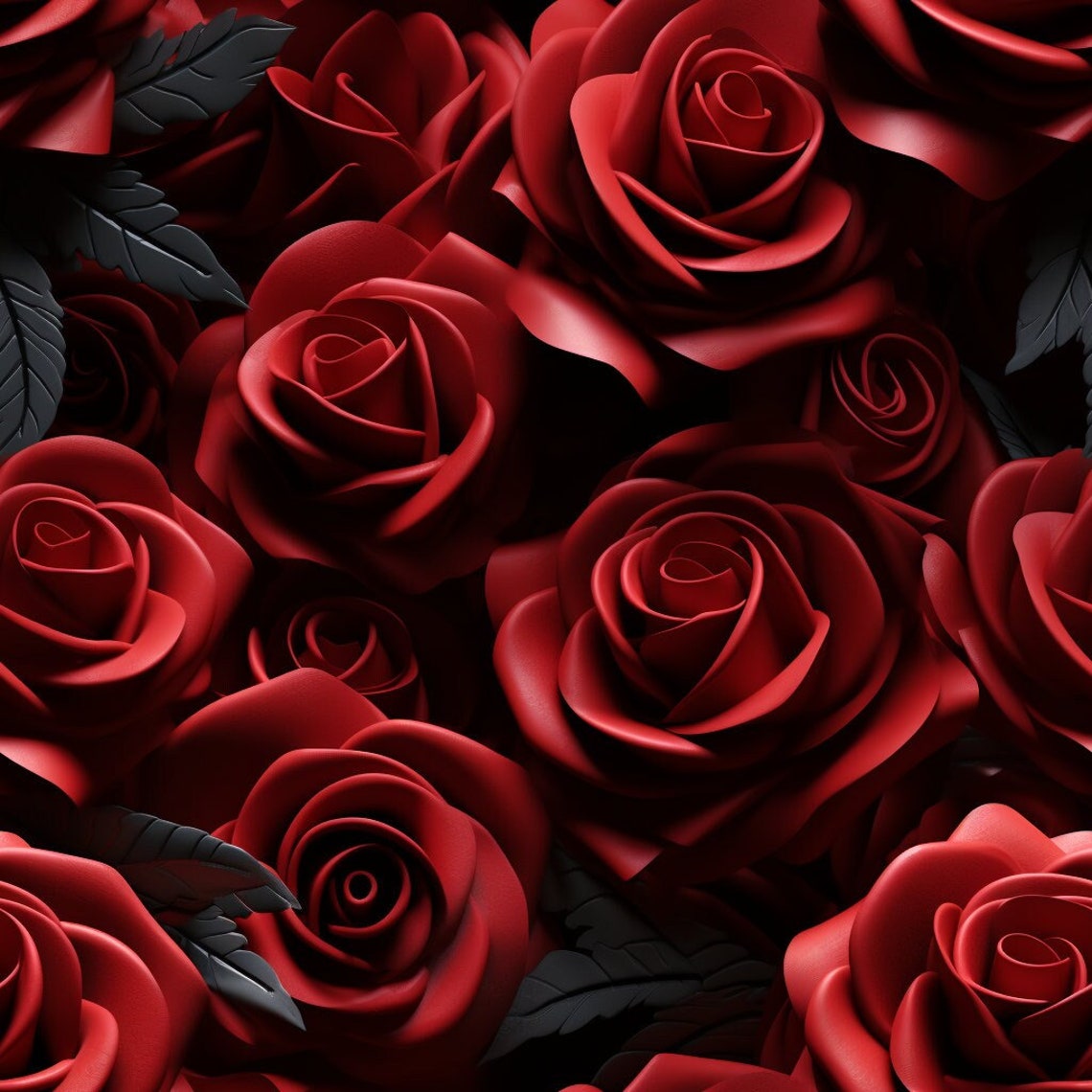3D Roses, Seamless File Digital, Seamless Patterns, Digital Papers ...