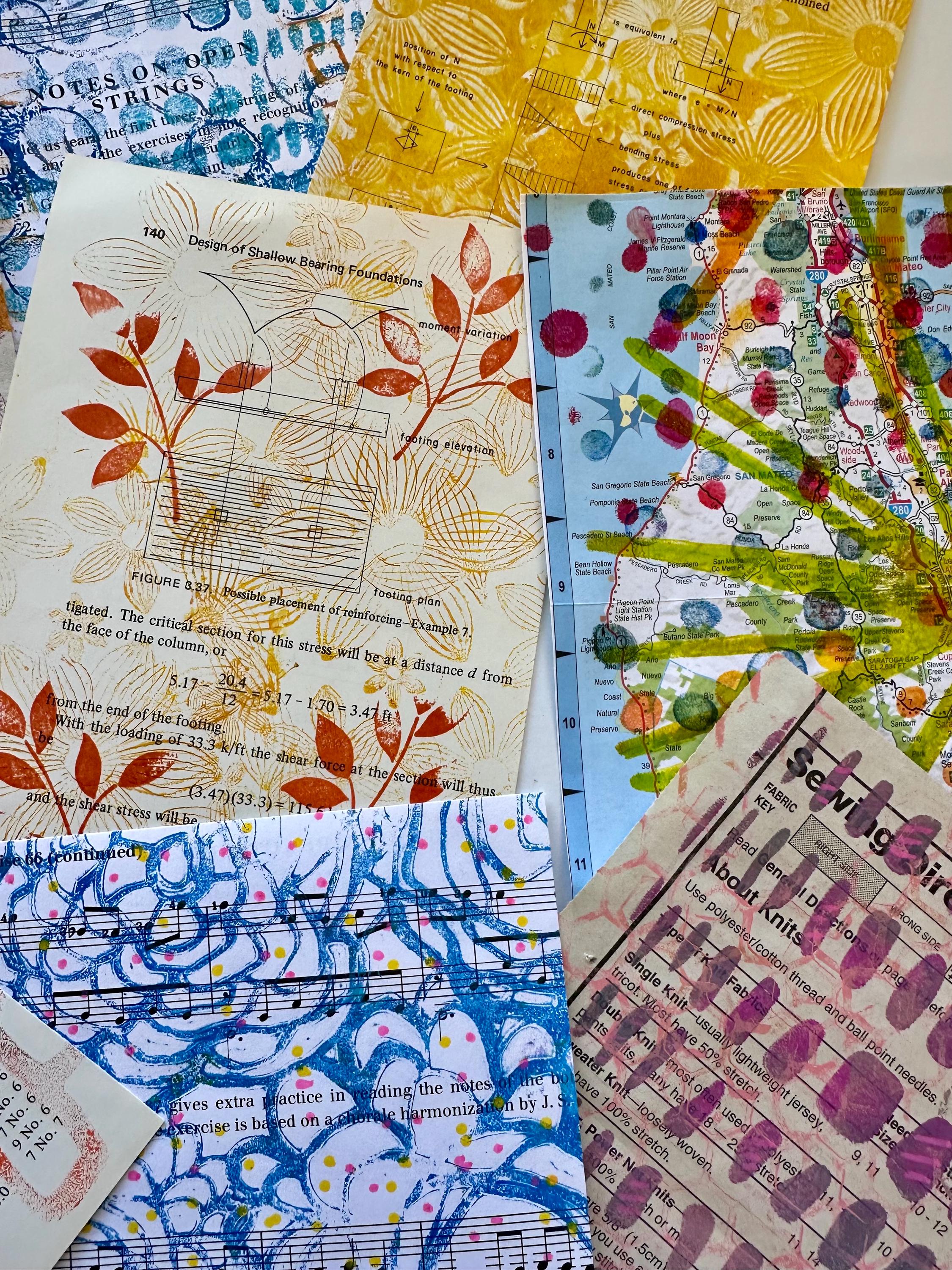 Junk Jounal Paper Fodder Collage Pages Mixed Media Ephemera Art ...