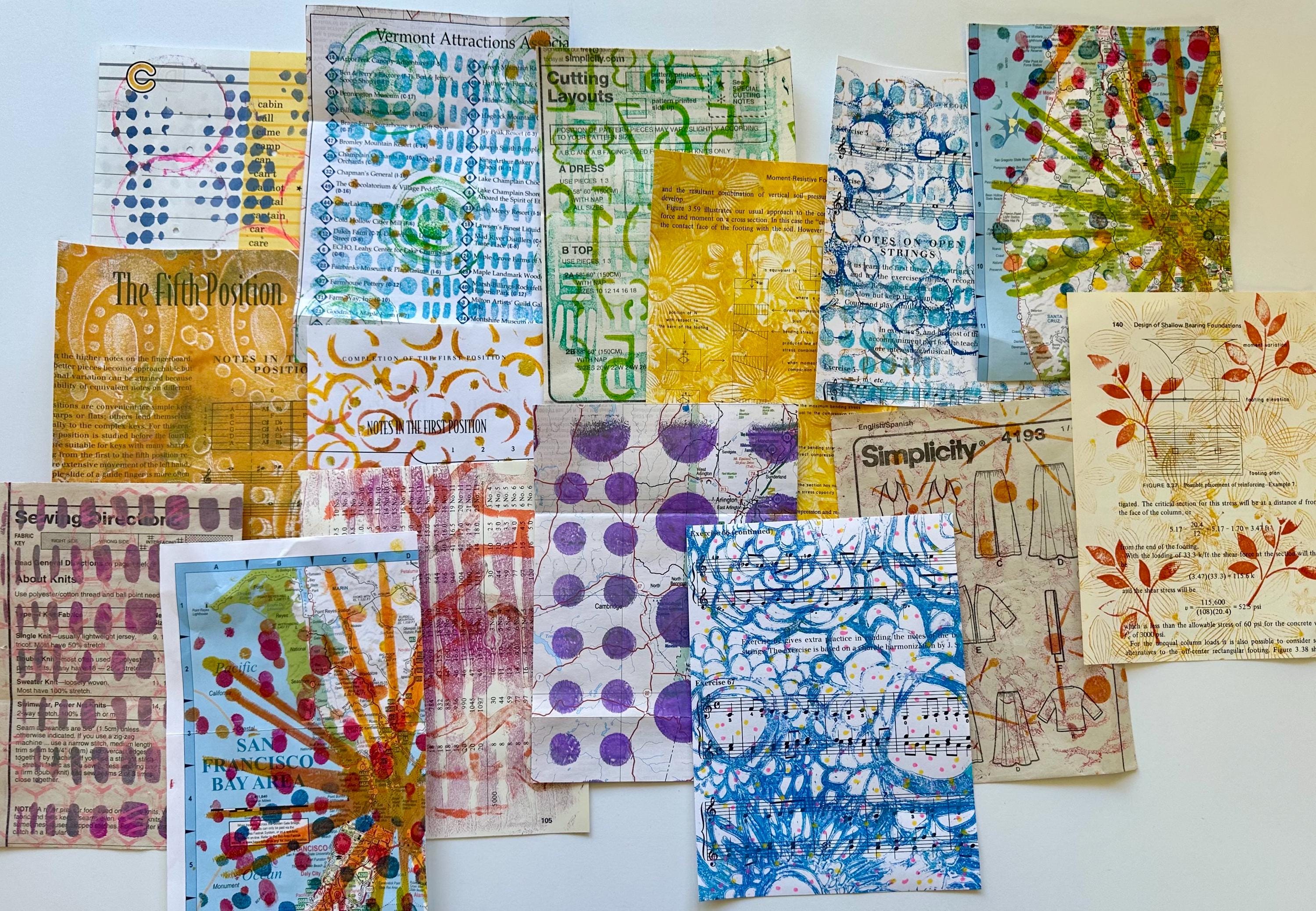 Junk Jounal Paper Fodder Collage Pages Mixed Media Ephemera Art ...