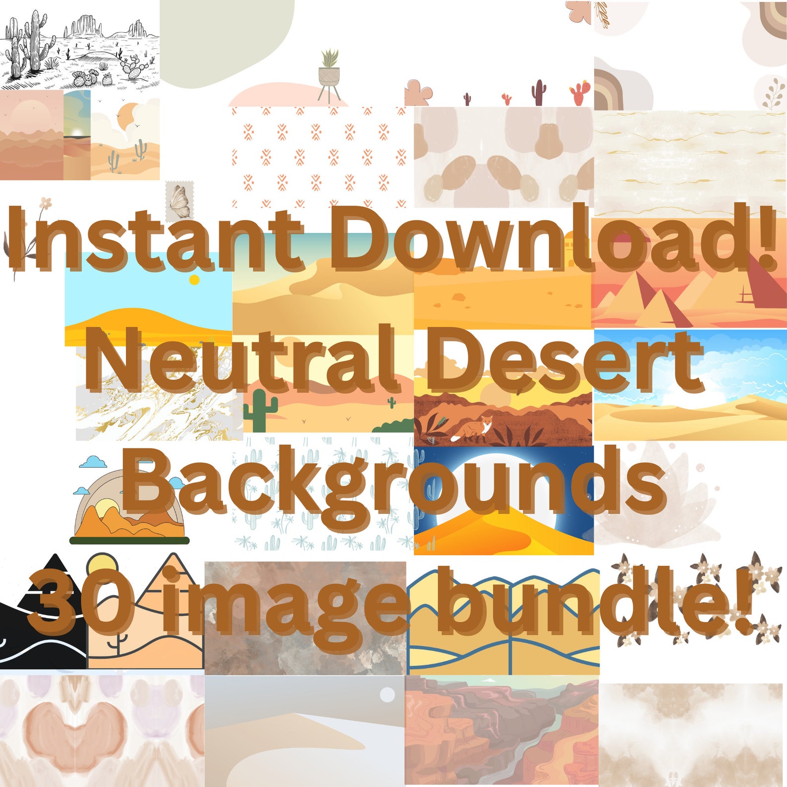 30 Natural Desert Landscape Zoom Background Bundle, Desktop Backgrounds ...