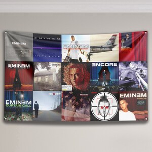 Eminem Album Flag / 3x5 Tapestry Banner Poster Wall Decor Collage Dorm ...