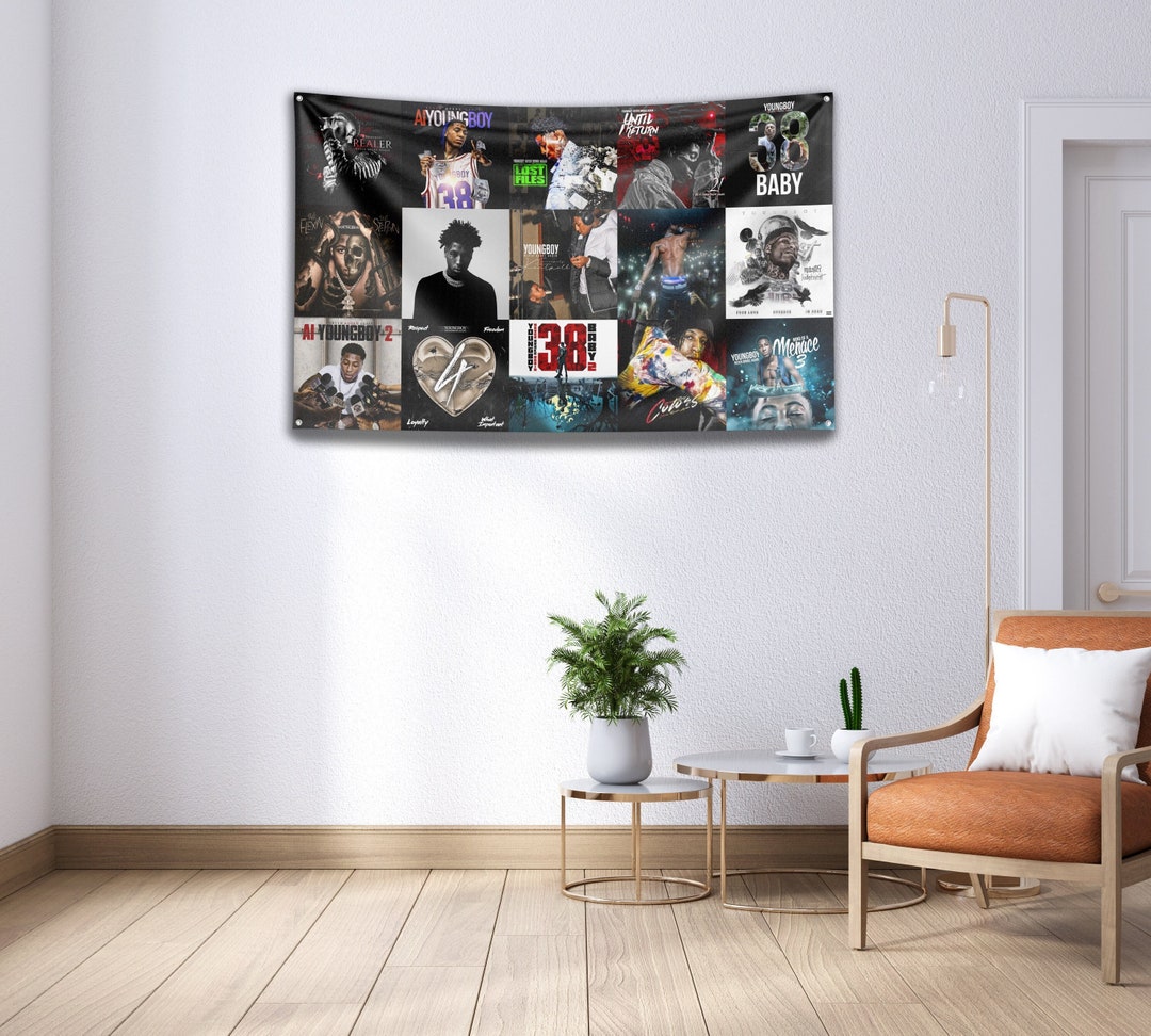 NBA Youngboy Album Flag / 3x5 Tapestry Banner Poster Wall Decor Collage ...