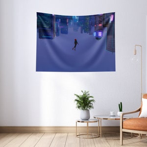 Miles Morales Tapestry / Art Flag Banner Poster Into the Spiderverse ...