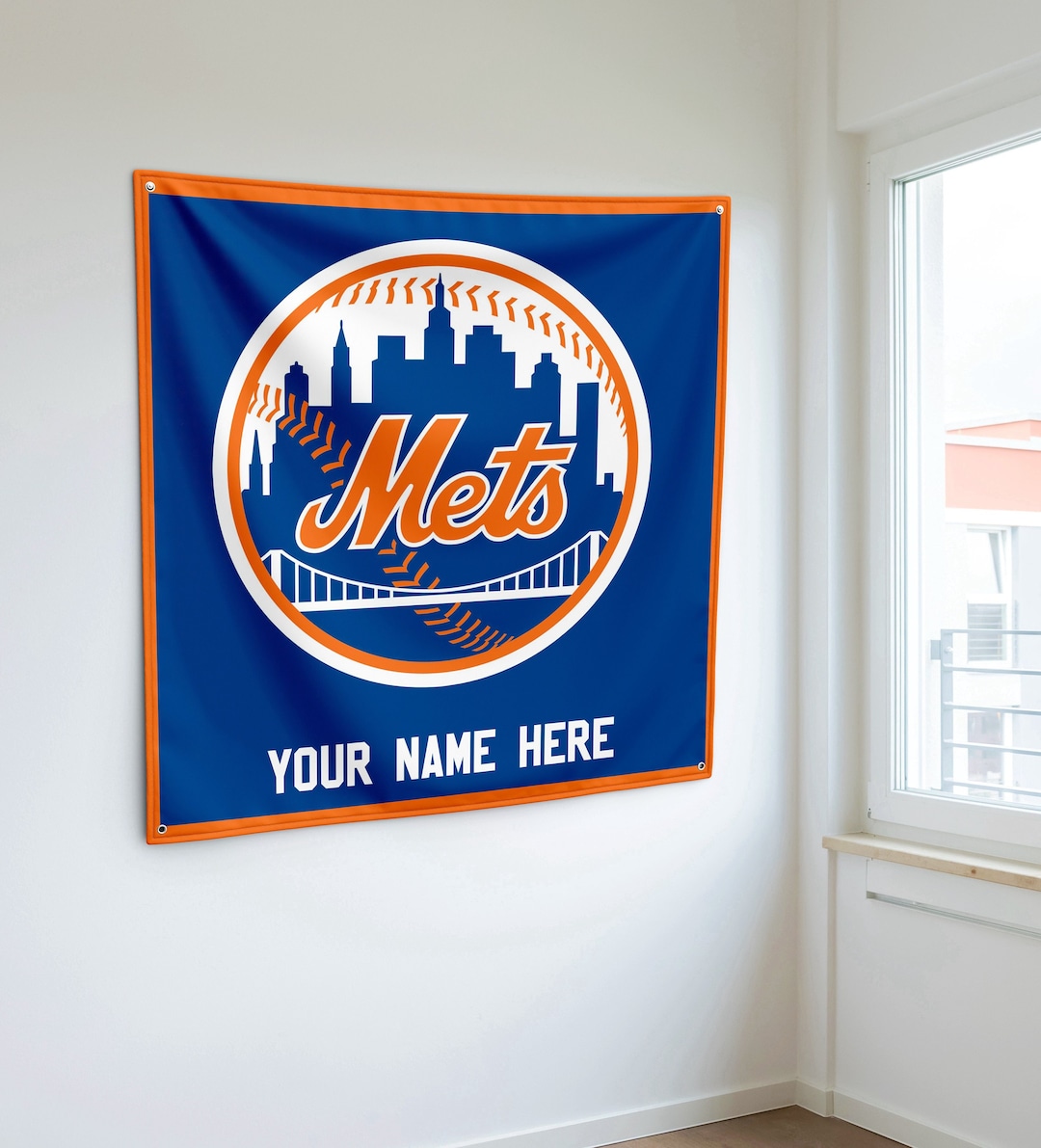 Personalized Mets Flag Custom New York Banner MLB Poster Merch Dorm ...