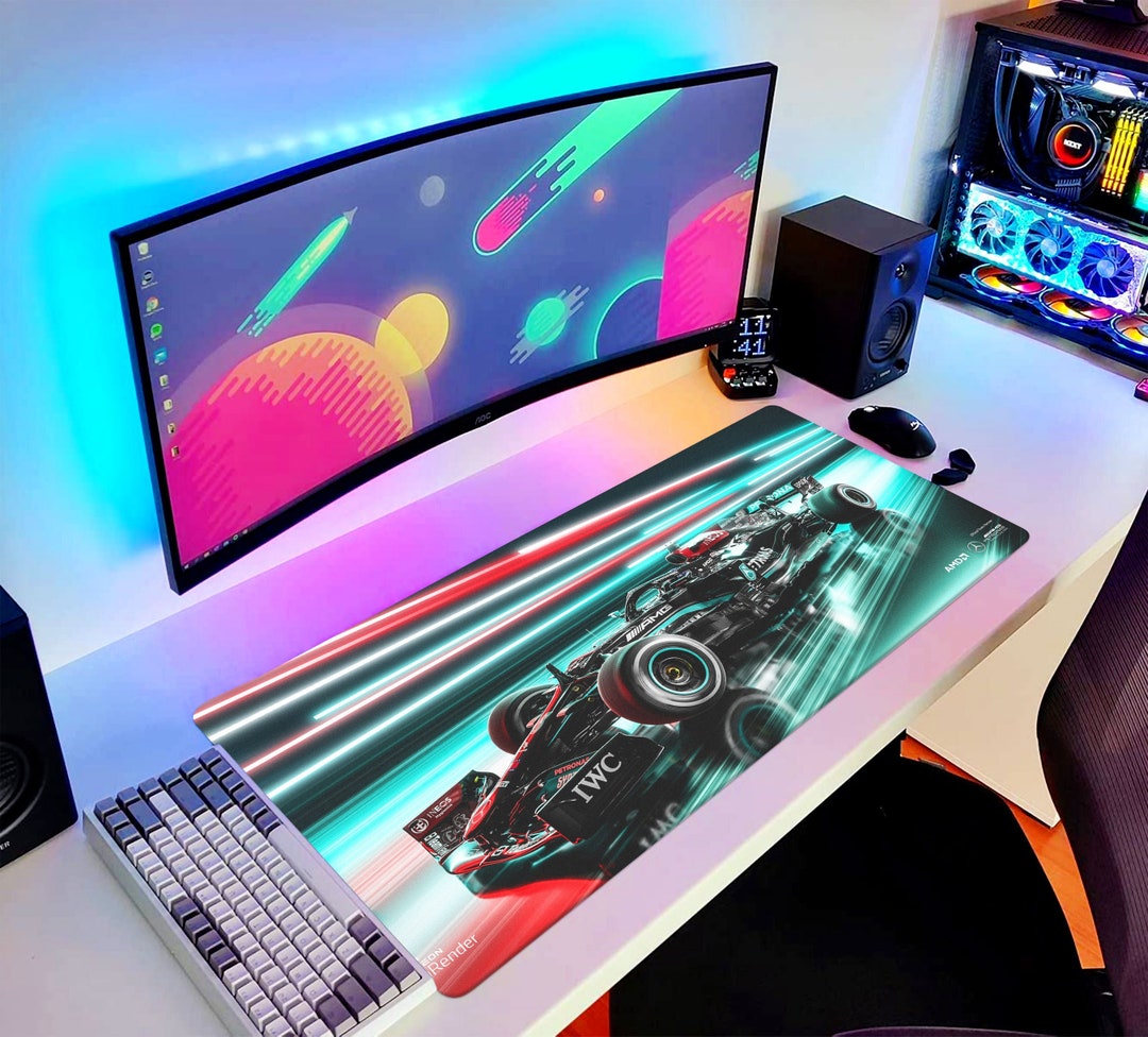 Formula1 Desk Mat XL Gaming Mouse Pad Gift Desk Pad Large F1 Mercedes ...