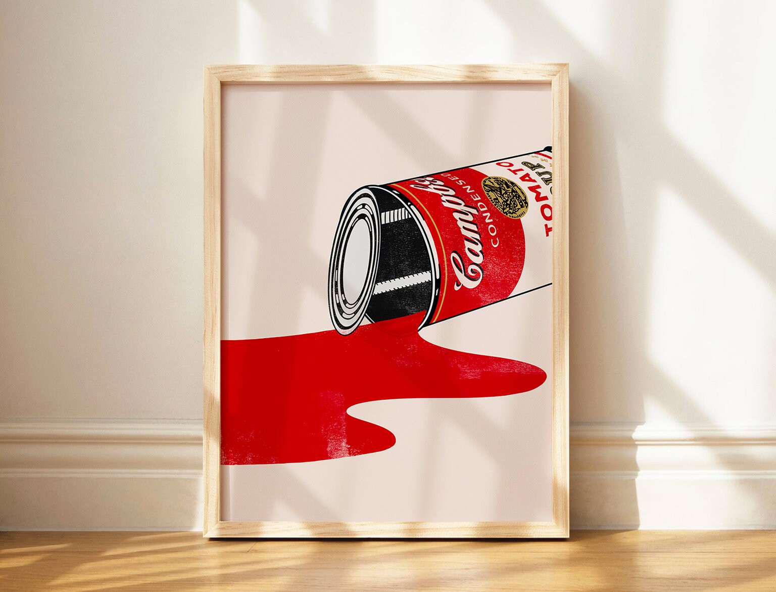 Spilled Soup, Andy Warhol Inspired Print, Pop Art Poster, Campbell's ...