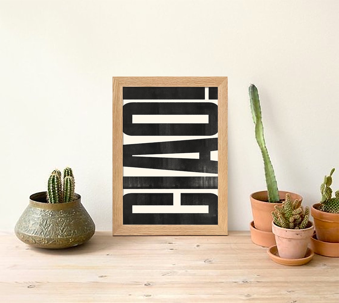 CIAO Graphic Type Poster Modern Typography Wall Art - Etsy