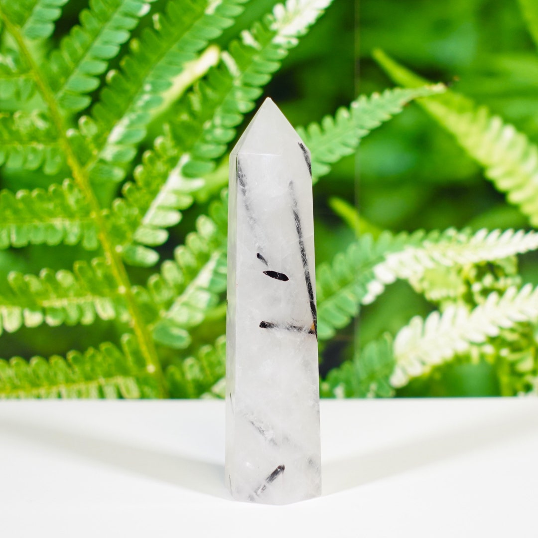 Tourmalated Quartz - Polished Tower - Etsy