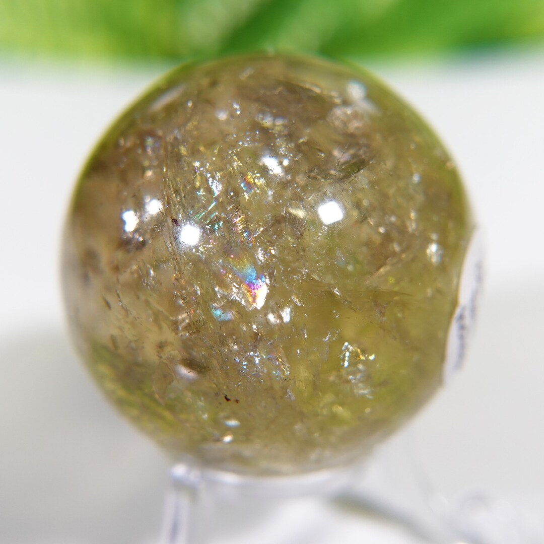Citrine W/ Rainbow Inclusions (high Quality) - Polished Sphere - Etsy