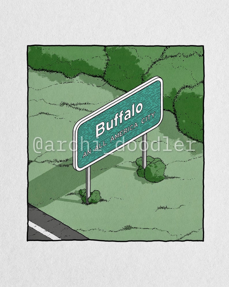 Buffalo an All America City Highway Sign in Buffalo NY - Etsy