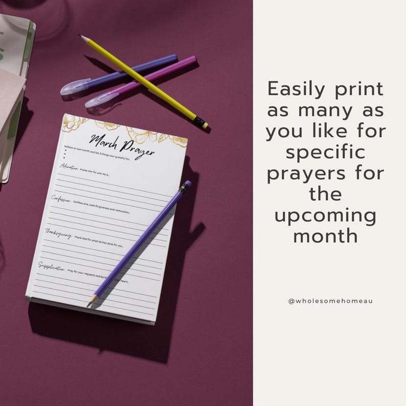 Prayer Planner 2025, Prayer Journal, Monthly Prayers, Planner ...