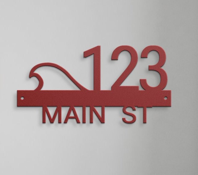 Beach House Numbers / Wave House Numbers / Custom House Numbers - Etsy