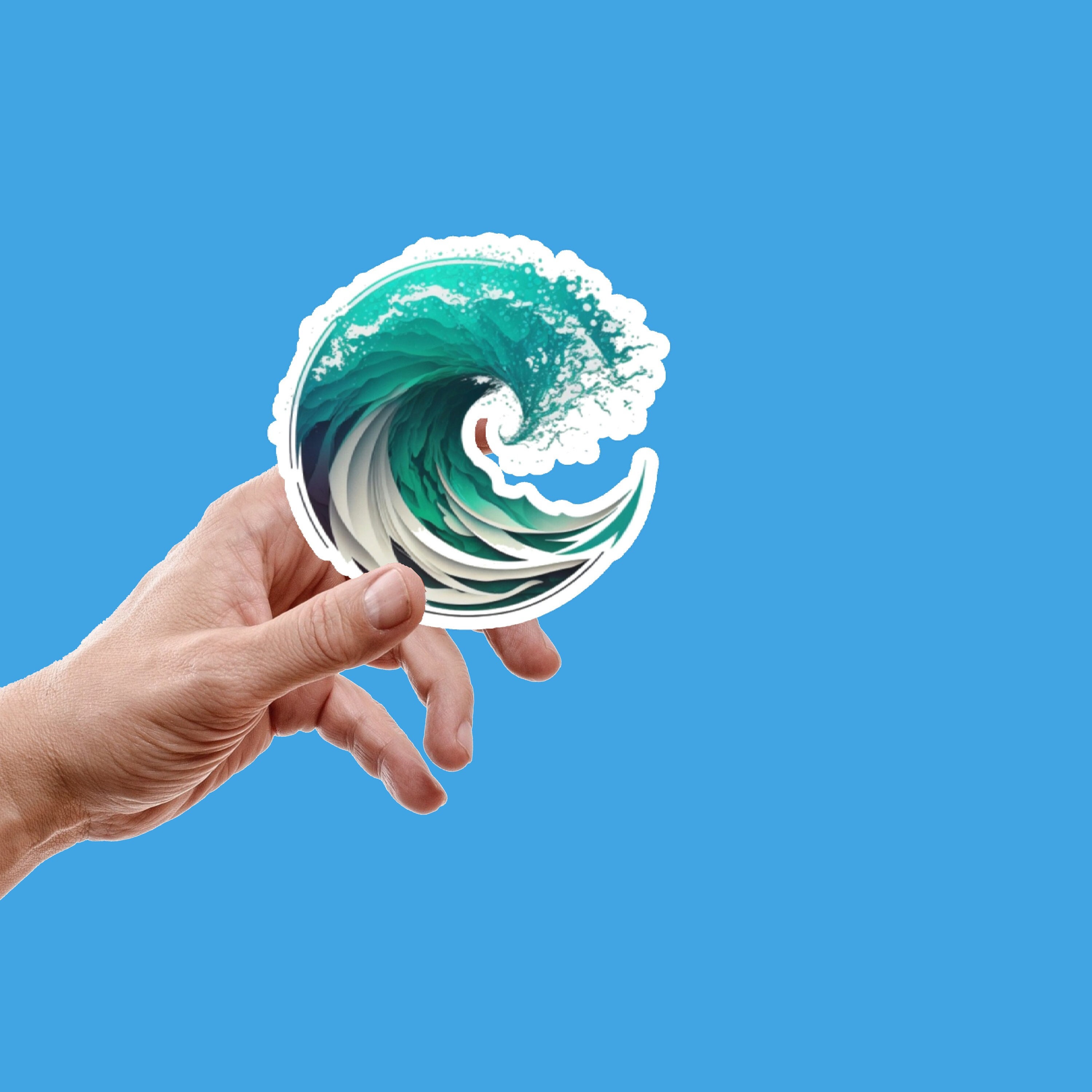 Circular Waves Sticker / Waves at the Beach Sticker / Waves - Etsy