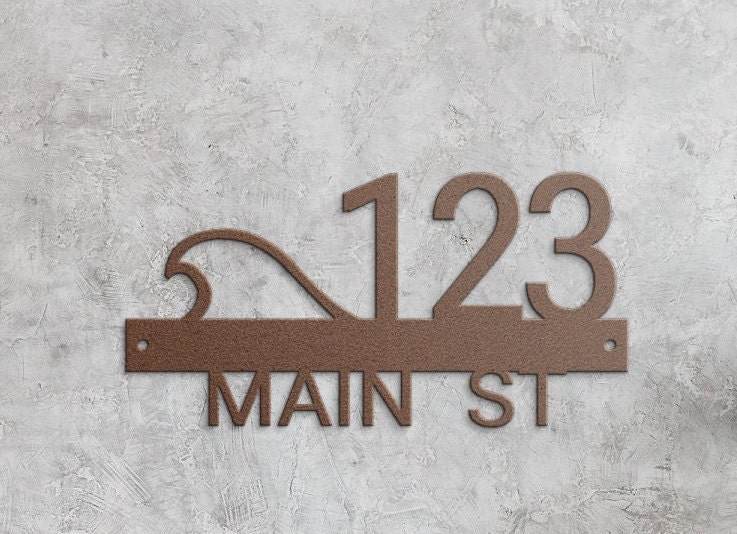 Beach House Numbers / Wave House Numbers / Custom House Numbers - Etsy