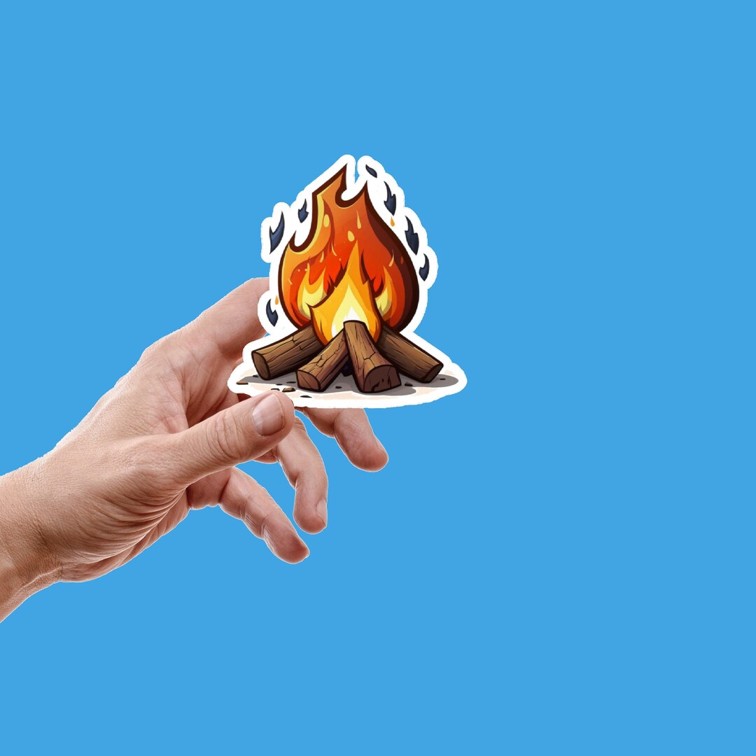 Campfire Sticker / Camping Sticker / Water Bottle Sticker / Car Sticker ...