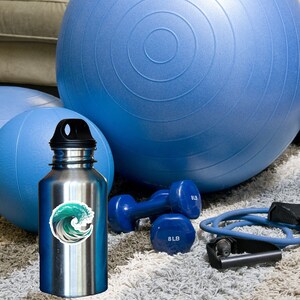 Circular Waves Sticker / Waves at the Beach Sticker / Waves Art Sticker ...