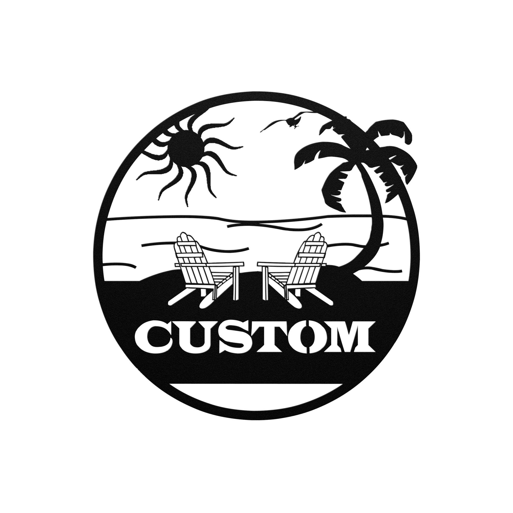 Custom Welcome Adirondack Beach Wall Art / Beach Welcome Sign / Beach ...