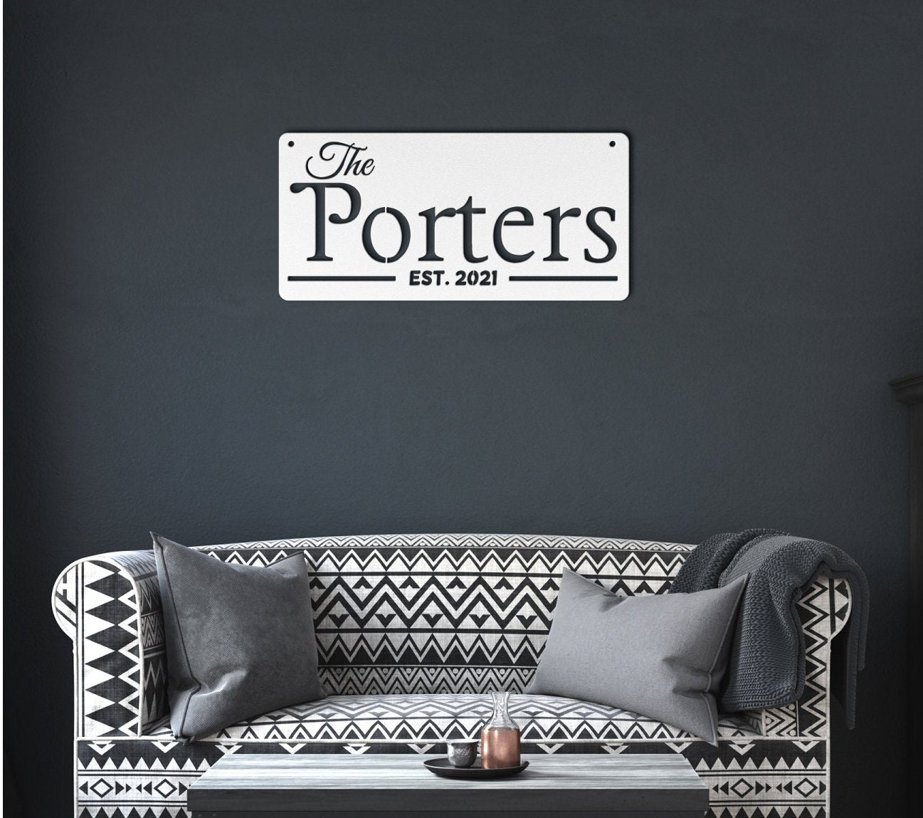 Custom Family Name Metal Gate Sign / Custom Outdoor Sign - Etsy