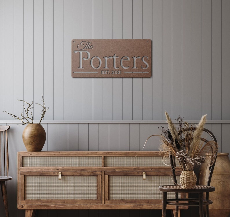 Custom Family Name Metal Gate Sign / Custom Outdoor Sign - Etsy