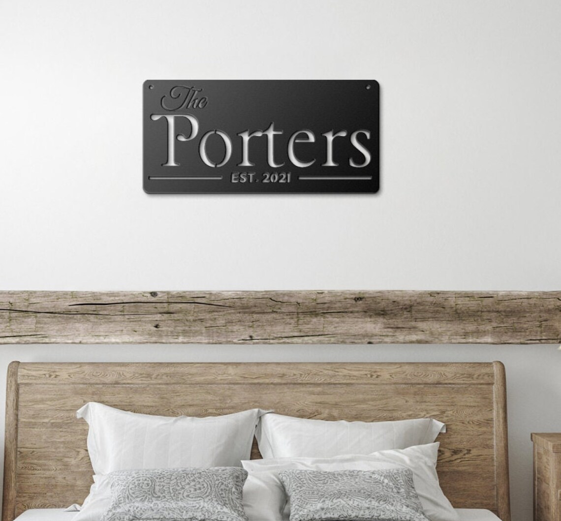 Custom Family Name Metal Gate Sign / Custom Outdoor Sign - Etsy