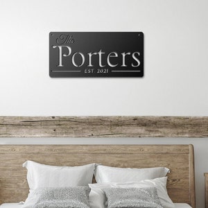 Custom Family Name Metal Gate Sign / Custom Outdoor Sign - Etsy