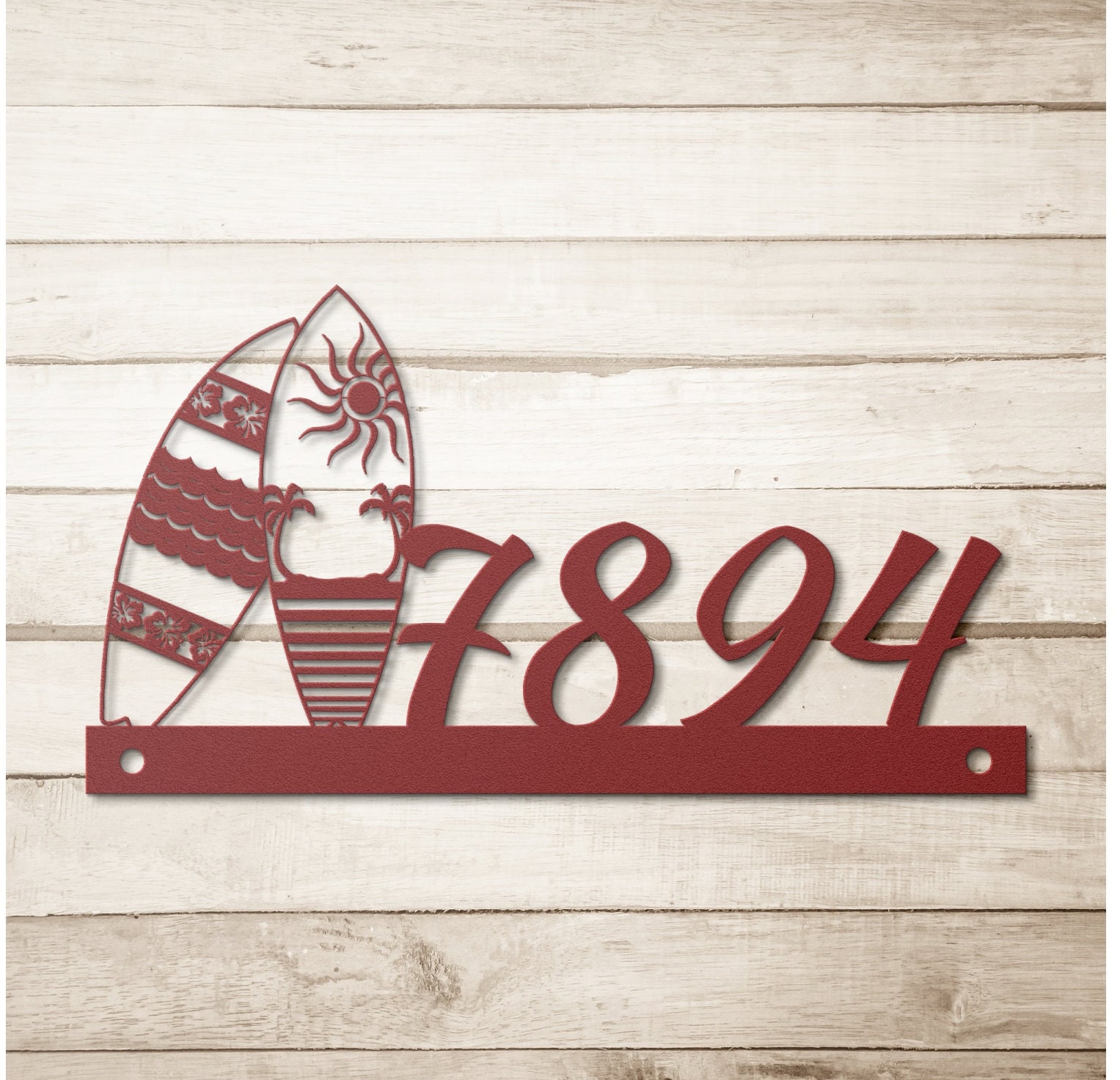 Custom Surfboard House Numbers / Beach House Numbers - Etsy