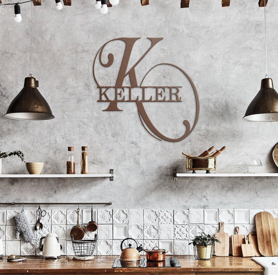 Personalized Monogram Gate Sign / Custom Front Door Sign / Family Name ...