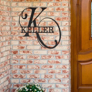 Personalized Monogram Gate Sign / Custom Front Door Sign / Family Name ...
