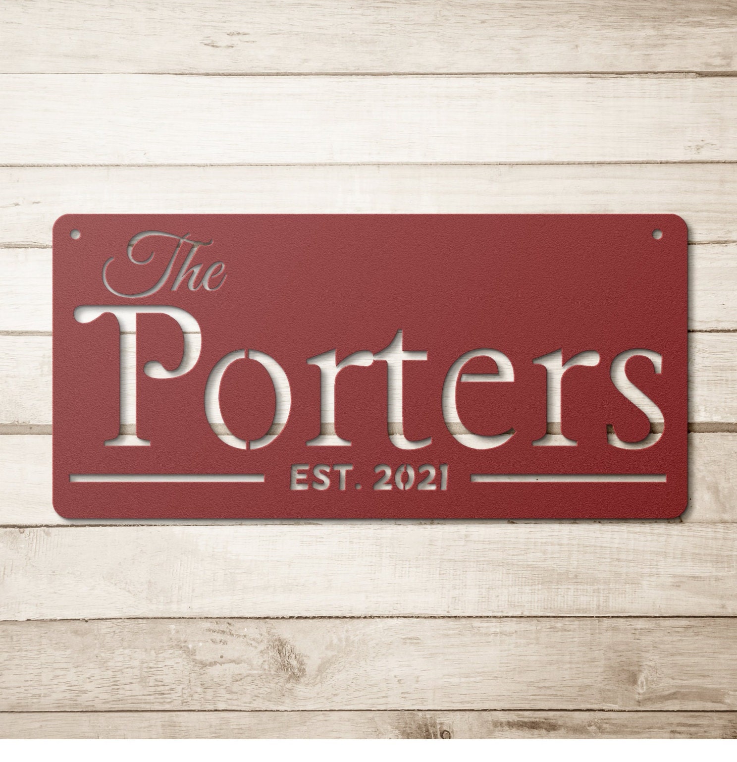 Custom Family Name Metal Gate Sign / Custom Outdoor Sign - Etsy